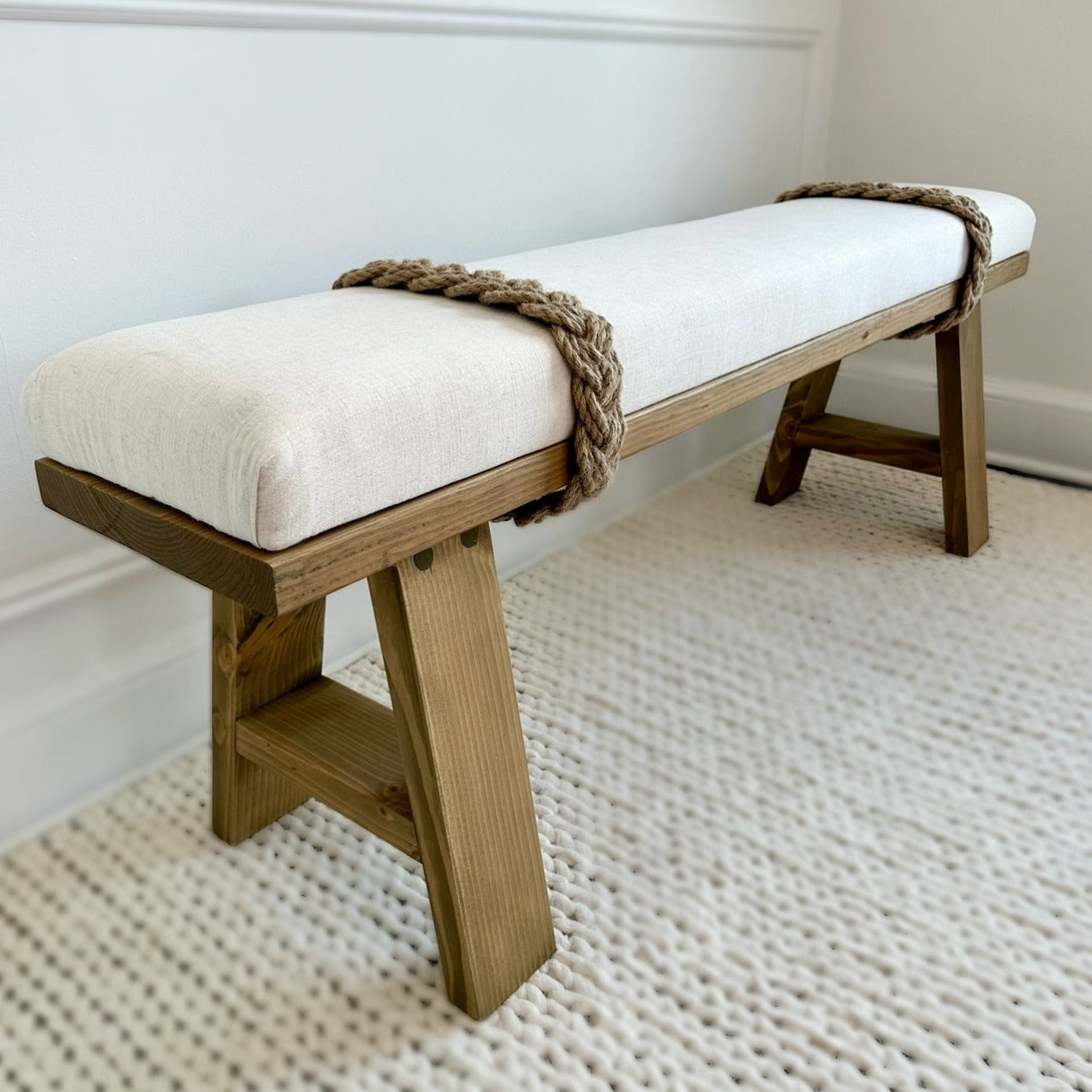 Classic Rope Bench | 'American Wheat' – Bench & Co.